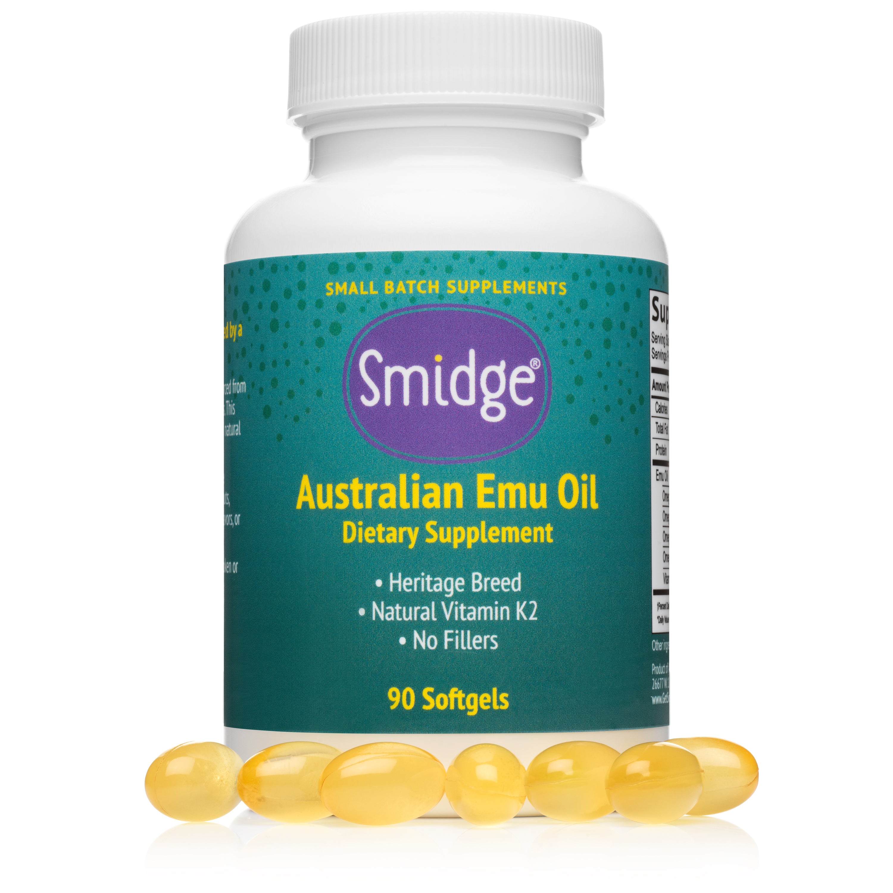 Australian Emu Oil | 100% pure, grass-fed fat vitamin K2 | Smidge®